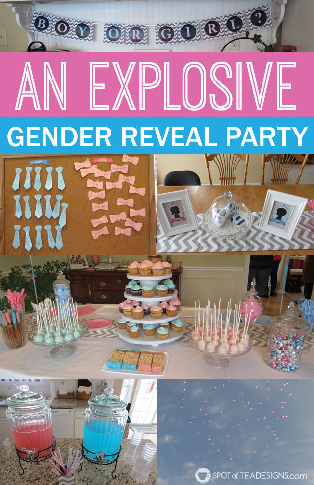 An EXPLOSIVE Gender Reveal Party {GUEST POST} - Spot of Tea Designs