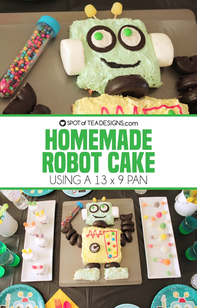 Homemade Robot Cake | Spot of Tea Designs