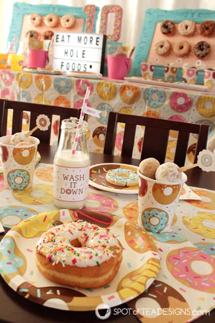 Donut Party: Free Printables and Shaker Card Invitation | Spot of Tea ...