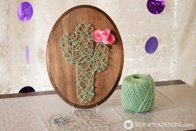 Cactus String Art with Free Printable | Spot of Tea Designs