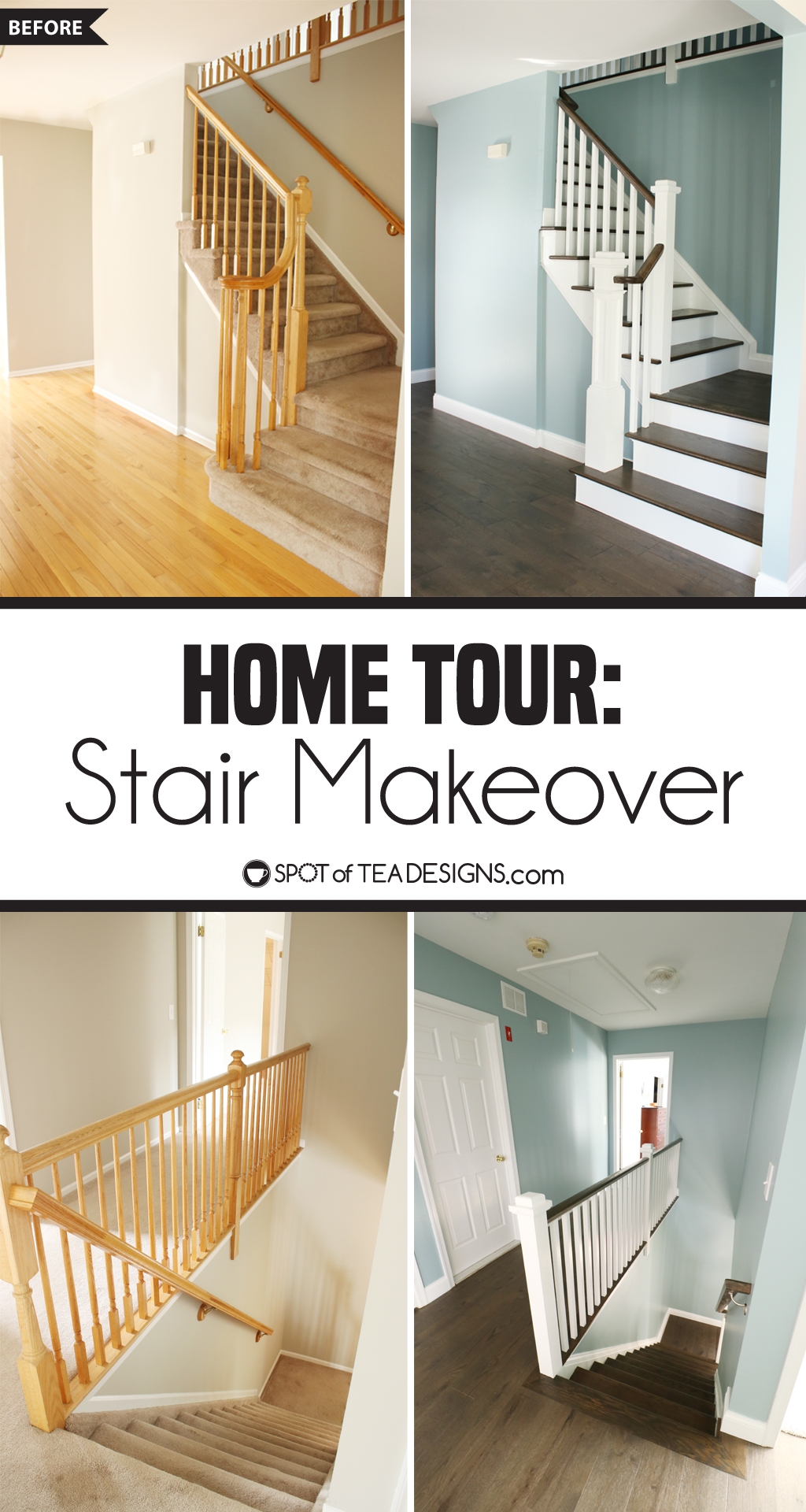 Home Tour | Stair Makeover - Spot of Tea Designs