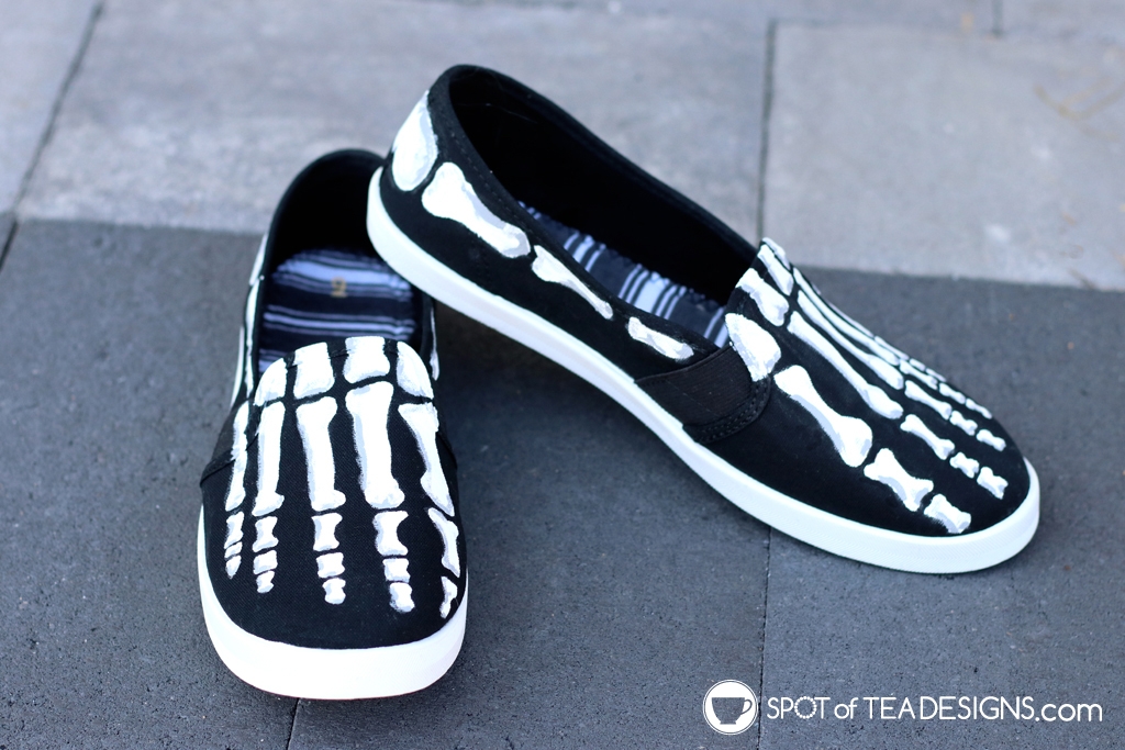 DIY Skeleton Shoes - Spot of Tea Designs