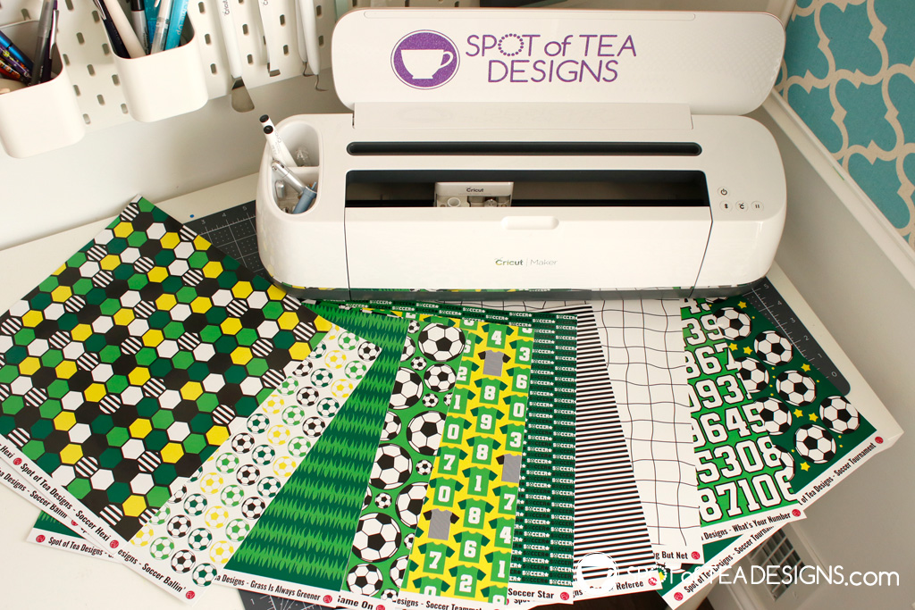 Expressions Vinyl Soccer Pattern Collaboration - Spot of Tea Designs