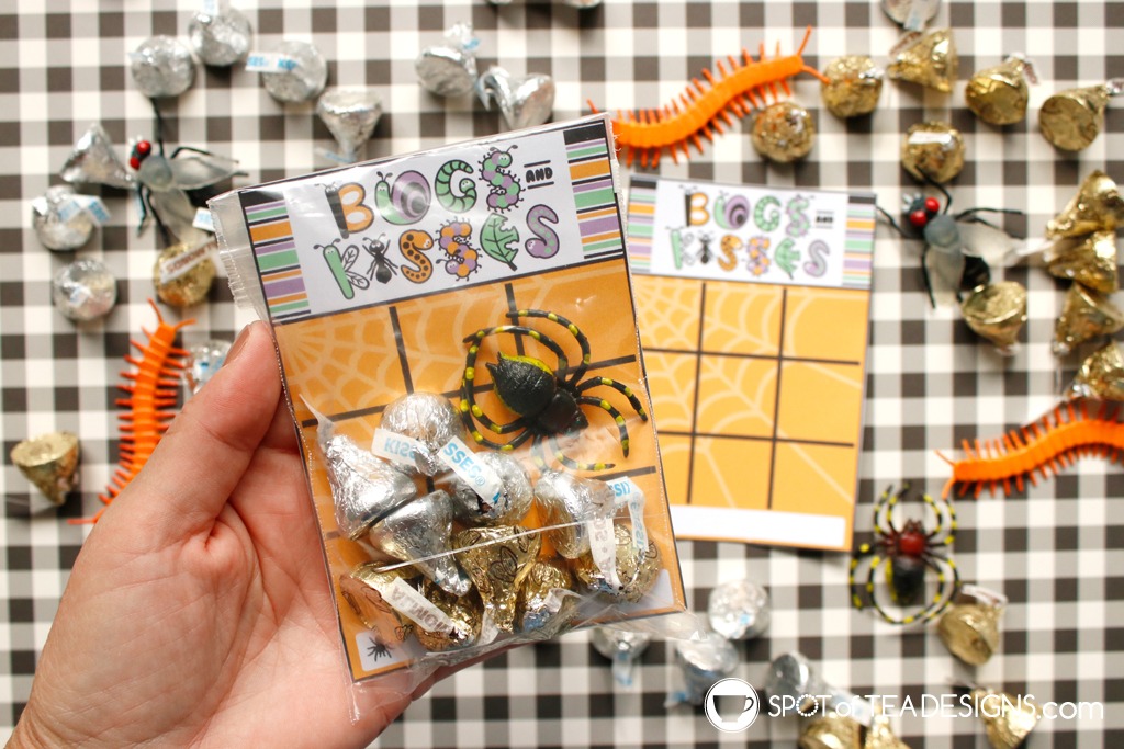 Halloween Bugs and Kisses Tic Tac Toe Game - Spot of Tea Designs