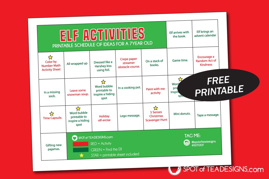 Elf Ideas for a 7 year old - Spot of Tea Designs