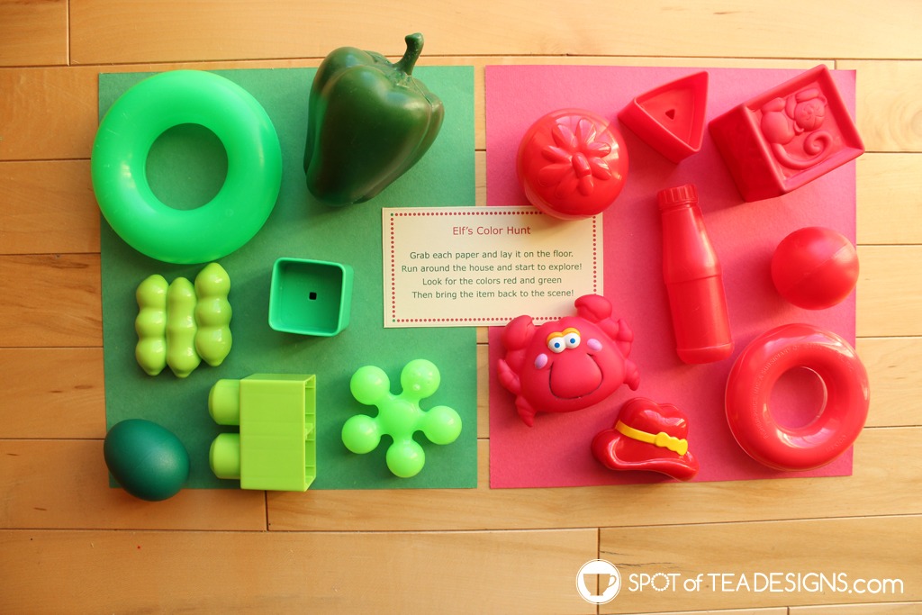 Christmas Color Hunt Toddler Activity - Spot of Tea Designs