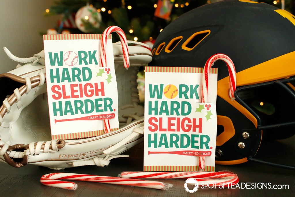 Softball and Baseball Candy Cane Holders - Spot of Tea Designs