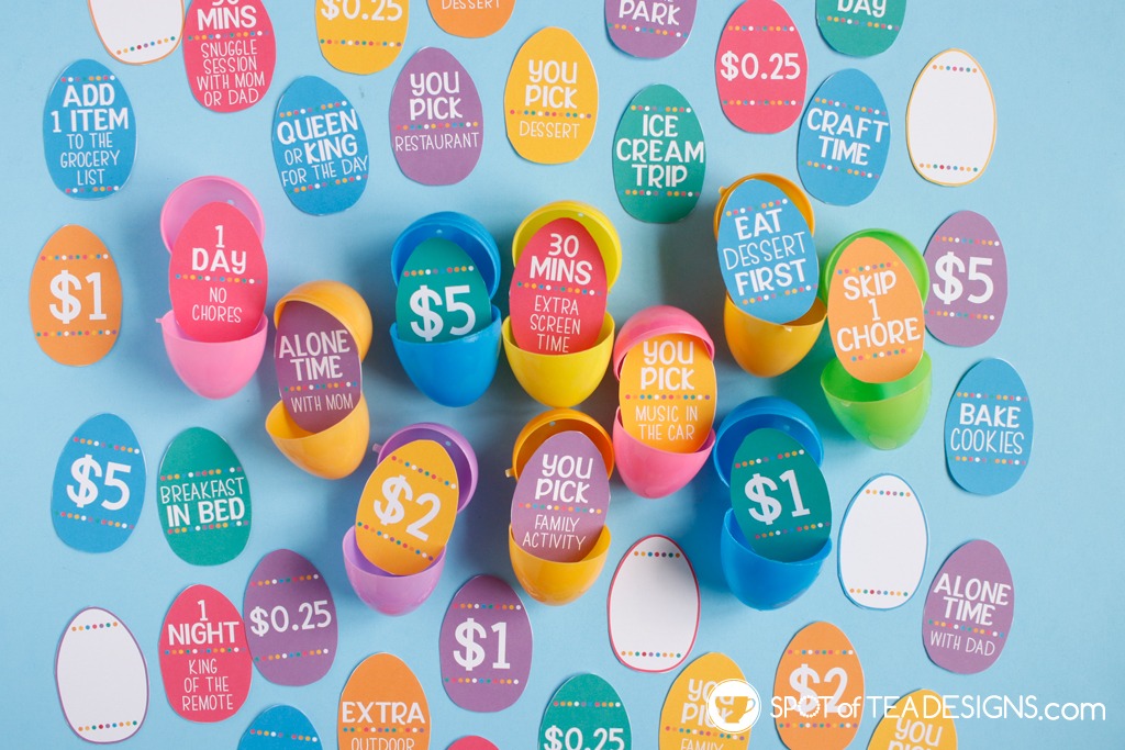 Printable Easter Egg Tokens - Spot of Tea Designs