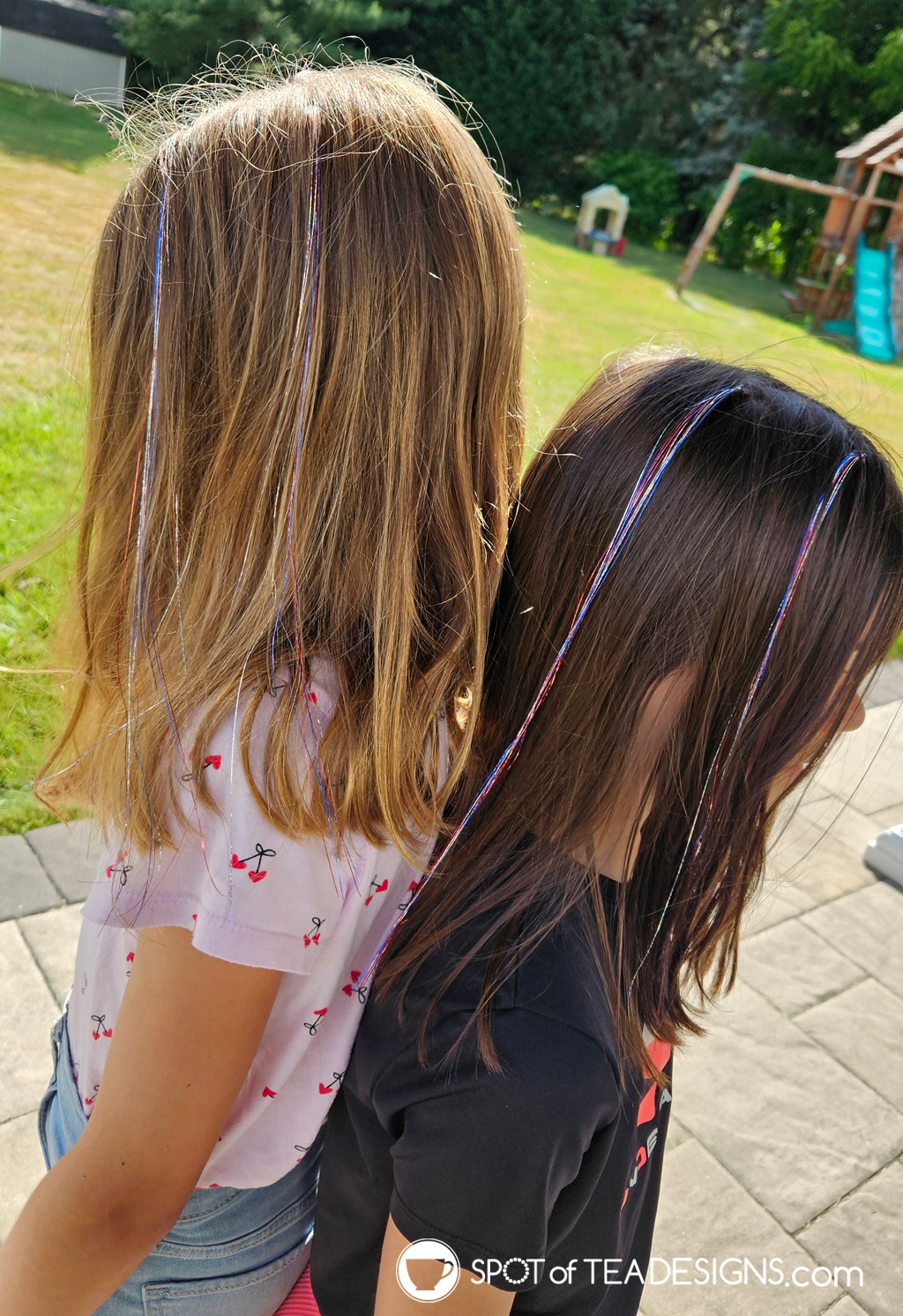 How To Add Hair Tinsel With Beads - Spot of Tea Designs