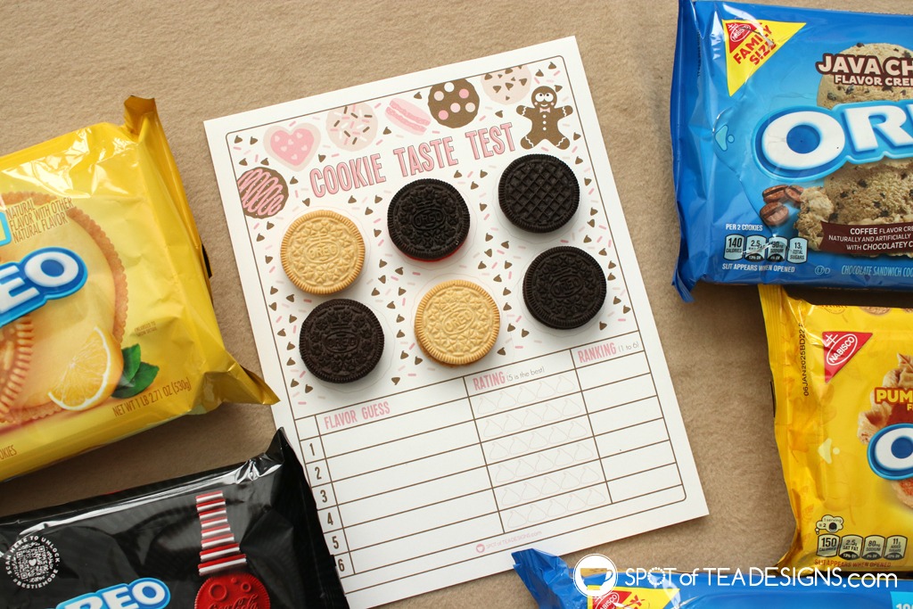 Printable Game | Cookie Taste Test - Spot of Tea Designs