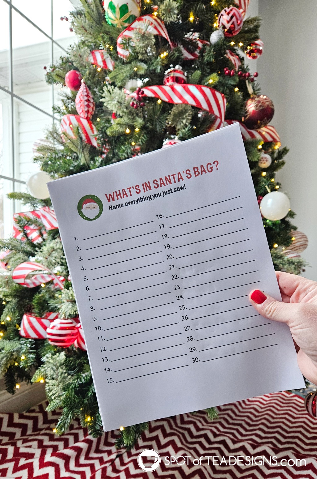 What's In Santa's Bag Christmas Game - Spot of Tea Designs