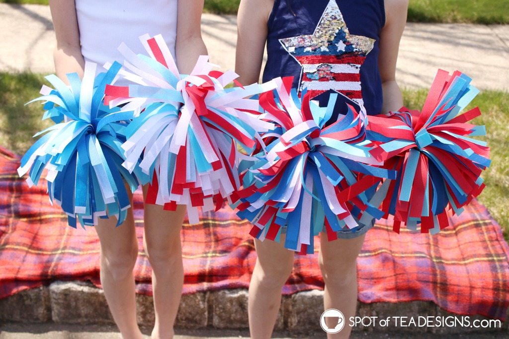 DIY Patriotic Parade Pom Poms - Spot of Tea Designs