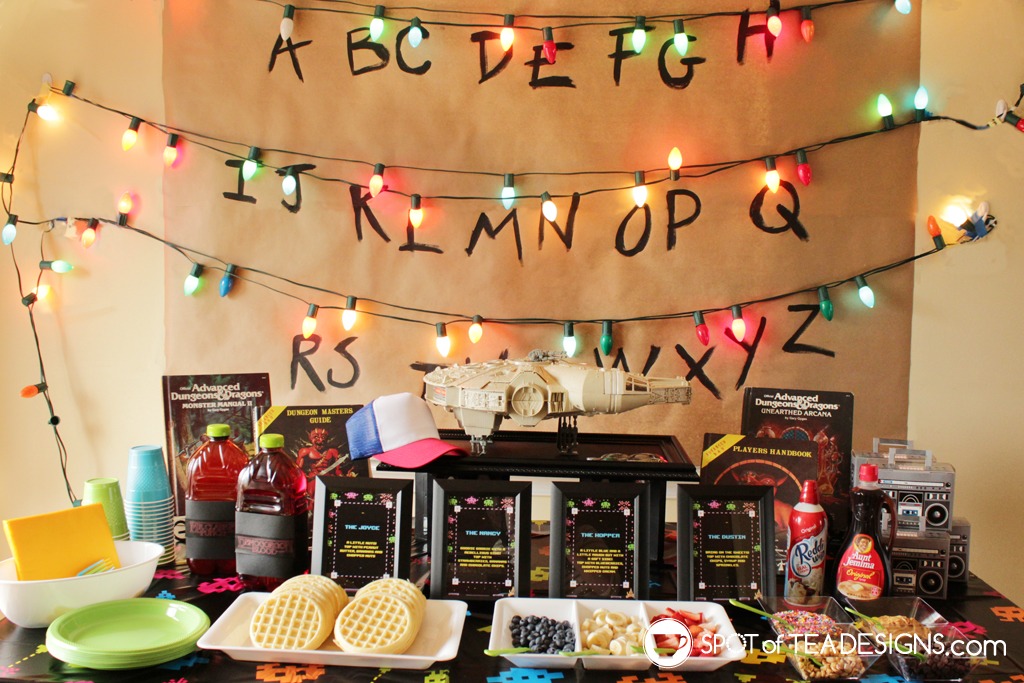 Stranger Things Viewing Party - Spot of Tea Designs